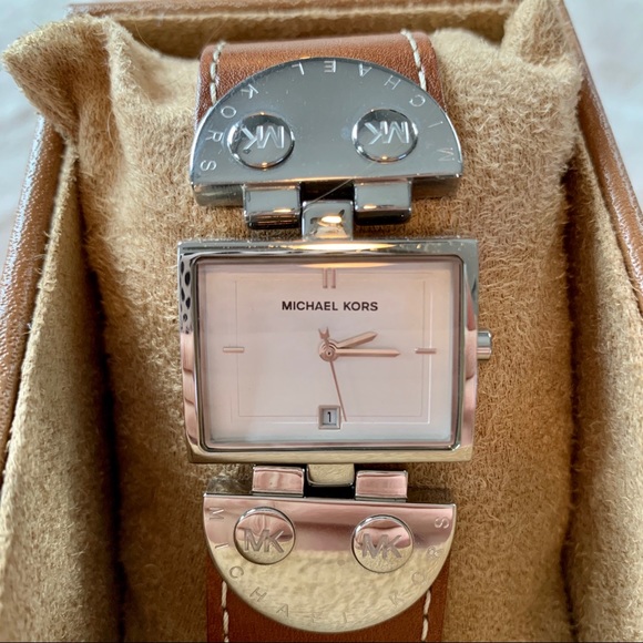 Michael Kors | Accessories | Michael Kors Stainless Leather Watch Mk456 ...